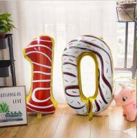 China Wholesale New hot designs 32inch Balloon 0-9 number balloons Donuts Foil Balloon birthday Party Decoration Ball for sale