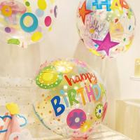 China Wholesale 18 inch Transparent Cartoon Birthday Balloon Round Party Balloons DIY Decoration Foil Balloon for sale