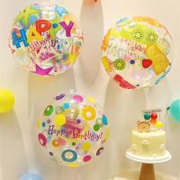China Wholesale 18 inch Transparent Cartoon Birthday Balloon Round Party Balloons DIY Decoration Foil Balloon for sale