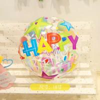 China Wholesale 18 inch Transparent Cartoon Birthday Balloon Round Party Balloons DIY Decoration Foil Balloon for sale