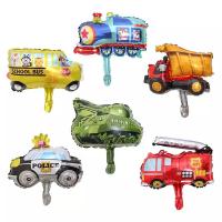 China Wholesale New Mini Traffic Vehicle Aluminum Foil Balloon Children's Toys Birthday Party Decoration Car Toy for sale