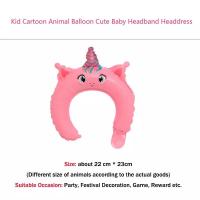 China Wholesal Cute Baby Headband Toy Hairband Party foil balloon hair band Cartoon Animal Bands for sale