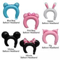 China Wholesal Cute Baby Headband Toy Hairband Party foil balloon hair band Cartoon Animal Bands for sale
