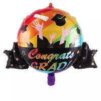 China Graduation Trophy Outstanding Student Woodpecker Medal Rainbow Shaped Foil Balloon for sale