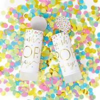 China Wholesale Handhold Confetti mini Cannon with High Quality Wedding Party PrintMetallic Power Air Paper for sale