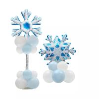 China Wholesal Christmas window decoration balloon snowflake aluminum foil balloon for Christmas decoration for sale