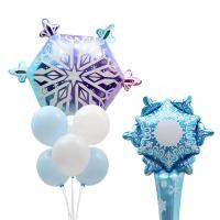 China Wholesal Christmas window decoration balloon snowflake aluminum foil balloon for Christmas decoration for sale