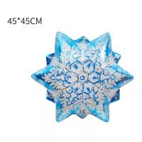 China Wholesal Christmas window decoration balloon snowflake aluminum foil balloon for Christmas decoration for sale
