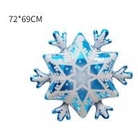 China Wholesal Christmas window decoration balloon snowflake aluminum foil balloon for Christmas decoration for sale
