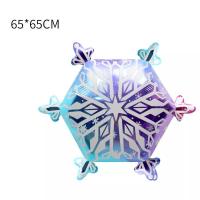 China Wholesal Christmas window decoration balloon snowflake aluminum foil balloon for Christmas decoration for sale