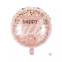 China Wholesal Party Things 18 Inch Happy Birthday Round Foil Party Floating Balloons Mylar Balloons For Birthday for sale