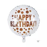 China Wholesal Party Things 18 Inch Happy Birthday Round Foil Party Floating Balloons Mylar Balloons For Birthday for sale