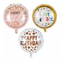China Wholesal Party Things 18 Inch Happy Birthday Round Foil Party Floating Balloons Mylar Balloons For Birthday for sale
