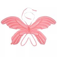 China Wholesal  New Arrival Gold Silver Macaron Color 120cm Kids Toys Wearable Inflatable Foil Balloon Butterfly Wing Toy for sale