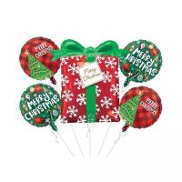 China Wholesal New Christmas Candy Cane Balloon Aluminum Foil Balloon Santa Claus Balloon Set For Decoration Supplies for sale