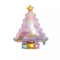 China Wholesal Pink Christmas Tree Shaped Foil Balloon Self-sealing Reusable Ballon for Year Party Supplies Aluminum Film for sale