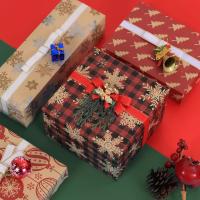 China Christmas Wrap Paper 50*70cm 80g Kraft Paper Gift Paper Wrapping for sale