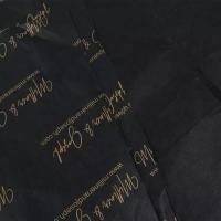 China Custom Gold Brand Logo Printing Gift Wrapping Tissue Paper For Packing for sale