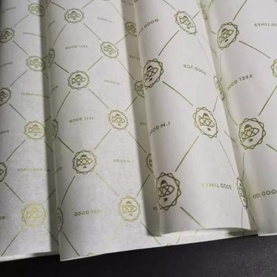 China Gold Logo Acid Free Fancy Art Paper Greeting Card Offset Kraft Tissue Packaging Paper for sale