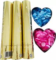China Blue Pink Party Confetti Popper Baby Shower Confetti Shooter For Gender Reveal for sale