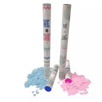 China Baby Shower Gender Reveal Confetti Cannon Eco Friendly for sale