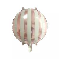 China Round Stripe Pattern Foil Helium Mylar Balloon 18inch for Tik Tok Party Decoration for sale