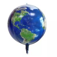 China Wedding Birthday Round Aluminum Foil Balloons Helium Inflatable 4D Earth Series 22inch for sale