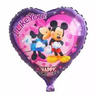 China Cartoon Character Round Star Heart Minnie Mickey Kids Inflatable Foil Balloon 18 Inch for sale