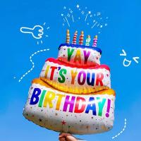 China Cake Theme Aluminum Foil Balloons Kids Toys For Birthday Party Decoration for sale