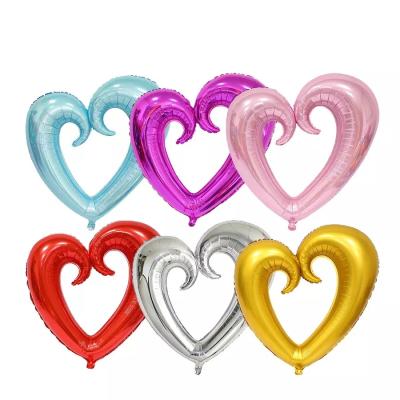 China 18 Inch Heart Shaped Aluminium Foil Helium Balloons for Birthday Wedding Party for sale