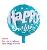 China Happy Birthday Party Scene Layout Aluminum Foil Balloon Floating 24inch for sale
