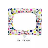 China Family Wedding Party Photo Frame Balloons Square Foil Birthday Balloon For Home for sale