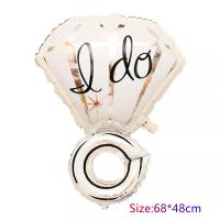 China Diamond Ring Shape I DO Aluminum Film Foil Balloons For Wedding Party for sale