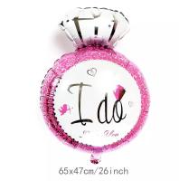 China Diamond Ring Shape I DO Aluminum Film Foil Balloons For Wedding Party for sale