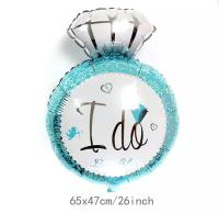 China Diamond Ring Shape I DO Aluminum Film Foil Balloons For Wedding Party for sale