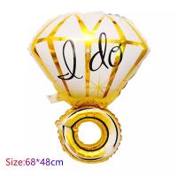 China Diamond Ring Shape I DO Aluminum Film Foil Balloons For Wedding Party for sale