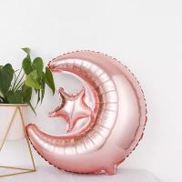 China Muslim Eid Al-Fitr Hari Raya Ramadan Moon Star Aluminum Foil Balloon Gift Toy 24Inch for sale