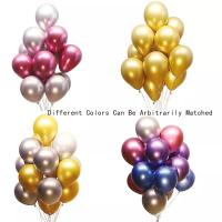 China Colorful 10/12Inch Chrome Round Helium Metallic Latex Balloon For Birthday Party for sale