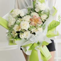 China Customized Size Floral Wrapping Paper 58*58cm Plastic Film For Florist Packing for sale