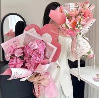 China Pink Lower Bouquet Florist Wrapping Paper Waterproof Flower Wrapping Paper for sale