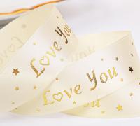 China Gold Plated Blessing Flower Gift Wrap Ribbon for Wedding Confession Proposal for sale