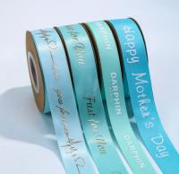 China Flower Shop Gift Packing Wrapping Twill Ribbon Printing With Logo for sale