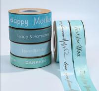 China Flower Shop Gift Packing Wrapping Twill Ribbon Printing With Logo for sale