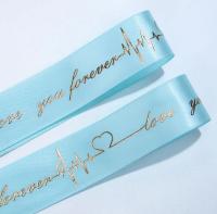 China Flower Shop Gift Packing Wrapping Twill Ribbon Printing With Logo for sale