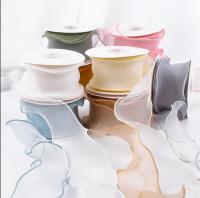 China Simple Bilateral Gauze Gifts Wrapping Flower Fishtail Organza Ribbon for sale