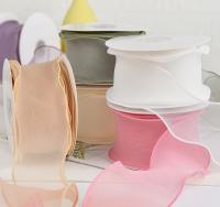 China Simple Bilateral Gauze Gifts Wrapping Flower Fishtail Organza Ribbon for sale