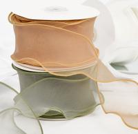 China Simple Bilateral Gauze Gifts Wrapping Flower Fishtail Organza Ribbon for sale