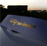 China 3D Gold Printed Logo Polyester Ribbon For Single Face Satin Ribbon For Hair Accessories for sale