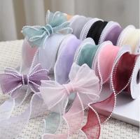 China DIY Accessories Organza Gift Wrap Ribbon For Flower Decoration for sale