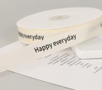 China INS Style Rib Beige Birthday Cake Gift Wrap Ribbon English Bouquet Decoration Ribbon for sale